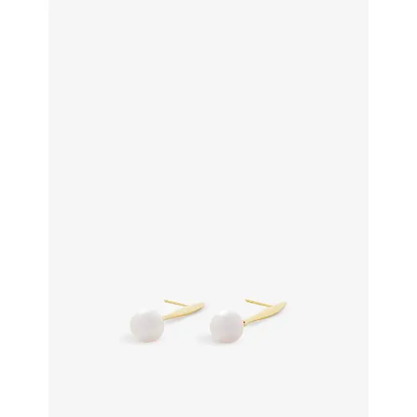 Monica Vinader Nura Drop Pearl Earrings