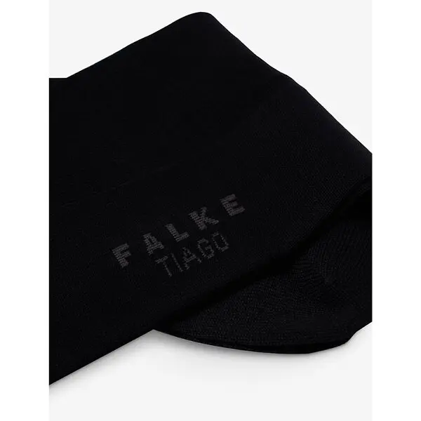 Falke Tiago Ribbed-edge Cotton-blend Socks - Black