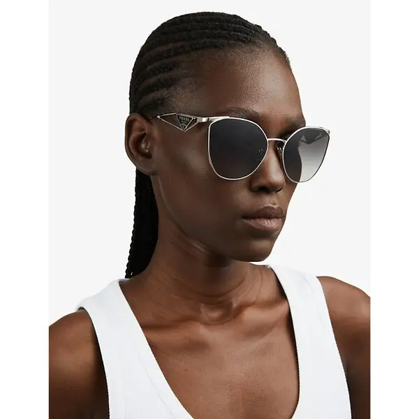Prada Pr 50zs Cat-eye Sunglasses - Silver