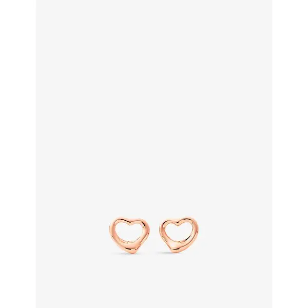 Tiffany & Co. Elsa Peretti Open Heart Earrings - 18k Rose Gold