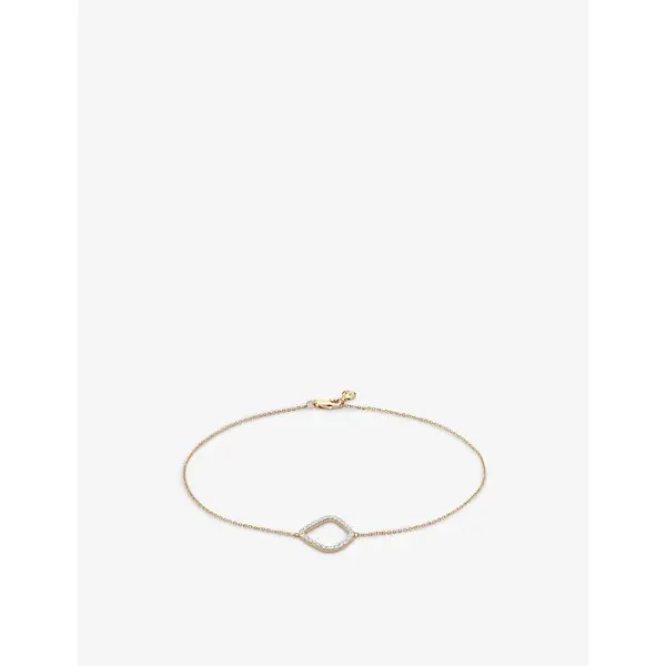 Monica Vinader Riva Kite Diamond And 18ct Gold-vermeil Chain Bracelet - Yellow Gold
