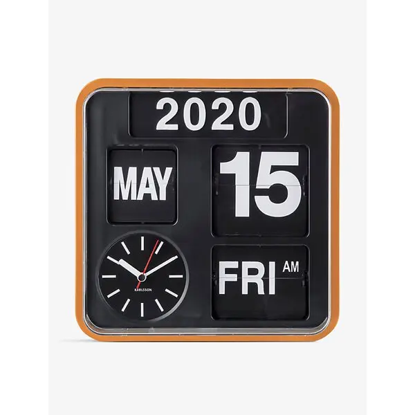 KARLSSON Mini Flip Mechanical Wall Clock 24.5cm - Orange