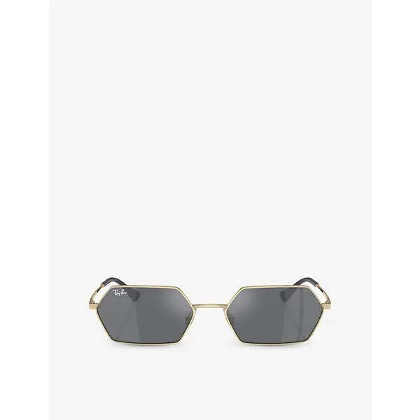 Ray-ban Irregular Frame Metal Sunglasses - Gold