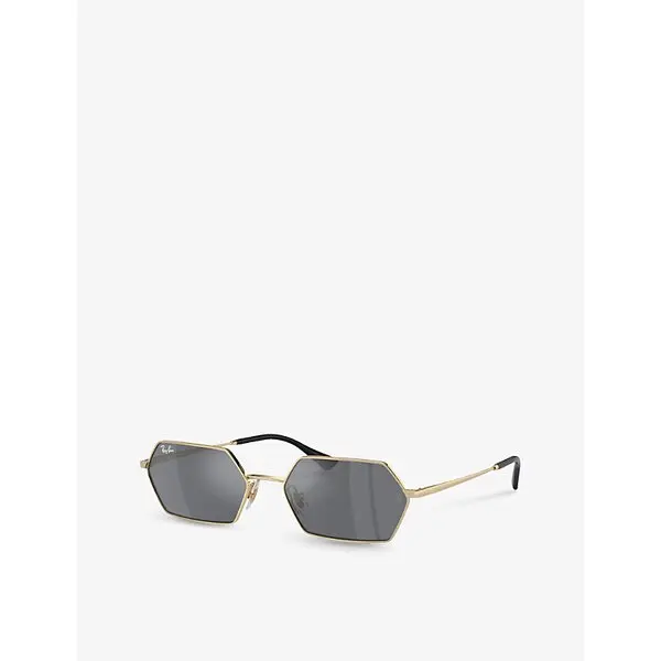 Ray-ban Irregular Frame Metal Sunglasses - Gold
