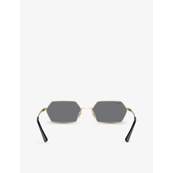 Ray-ban Irregular Frame Metal Sunglasses - Gold