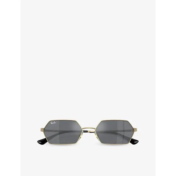 Ray-ban Irregular Frame Metal Sunglasses - Gold
