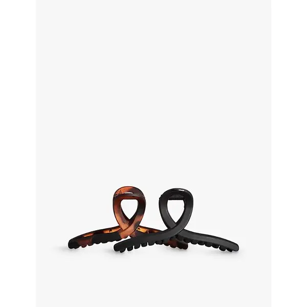 KITSCH Loop Claw Clips Set Of Two - Black