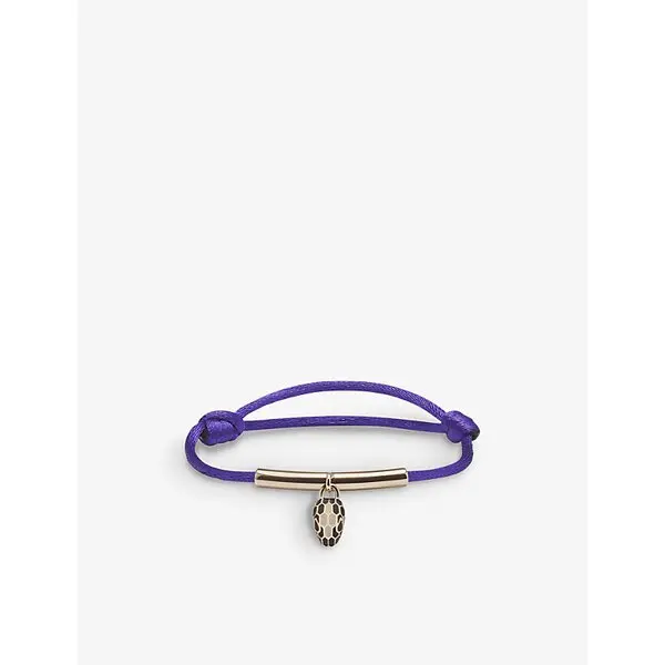 BVLGARI Serpenti Forever Cord, Brass, Agate And Enamel Bracelet