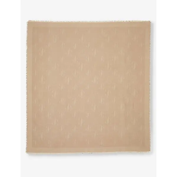 JIMMY CHOO Emani Brand-print Silk-blend Scarf - S440 Ballet Pink