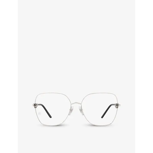 CARTIER Rectangle-frame Sunglasses - Silver
