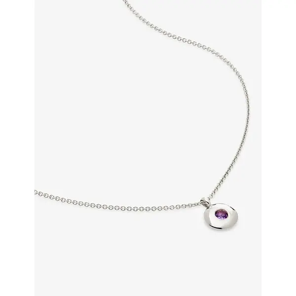 Monica Vinader February Birthstone Amethyst Necklace - Sterling Silver