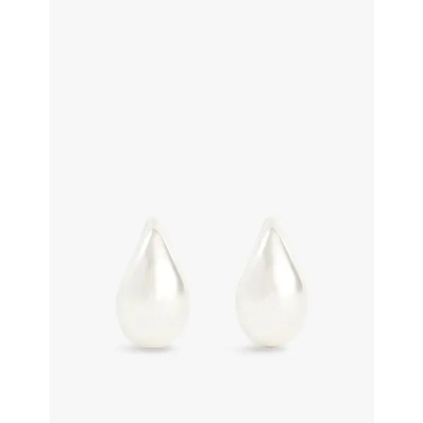 Bottega Veneta Drop Medium Gold-plated Earrings - Silver