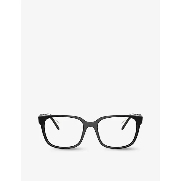 Prada Pr 17zv Rectangle-frame Glasses - Black