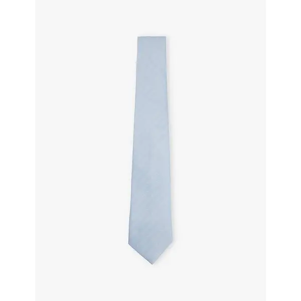 REISS Liam Polka-dot Woven Tie - Light Blue