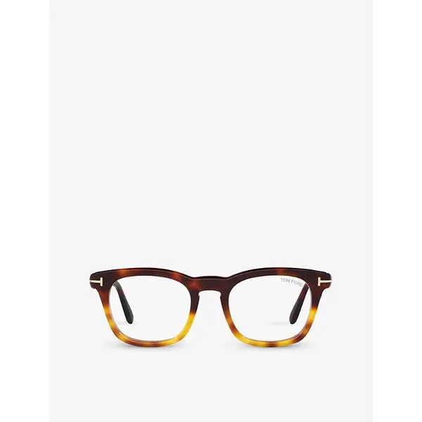 TOM FORD Ft5870 Rectangle Optical Glasses - Brown