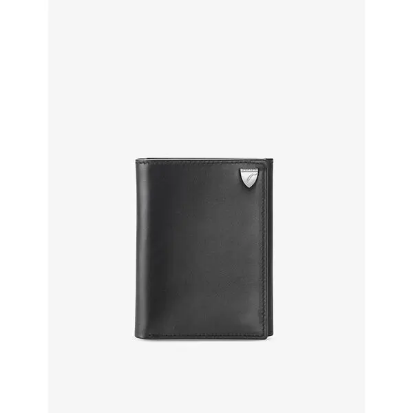 ASPINAL OF LONDON Logo-embellished Leather Trifold Wallet - Black