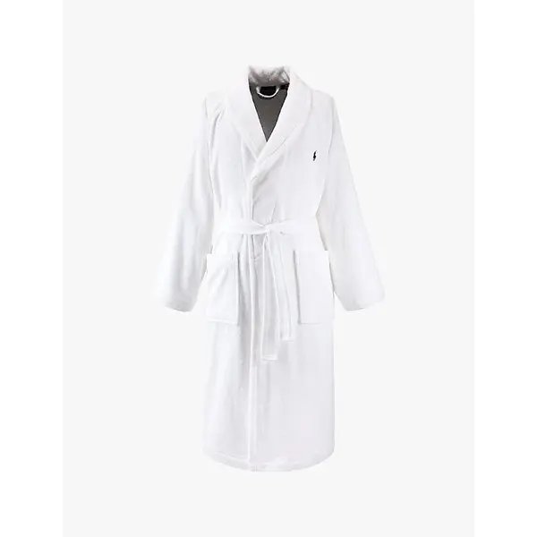 Ralph Lauren Logo-embroidered Relaxed-fit Cotton Bathrobe - White