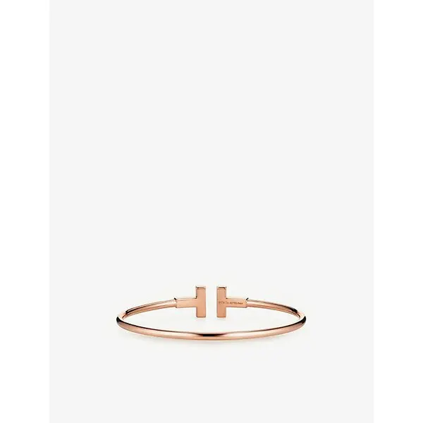 Tiffany & Co. T Wire Diamond And 18k Rose Gold Bracelet