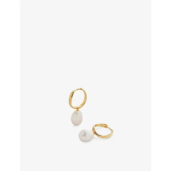 Monica Vinader Nura Reef Hoop Earrings - Yellow Gold