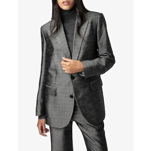 Zadig&Voltaire Vegy Monogram-jacquard Woven Blazer