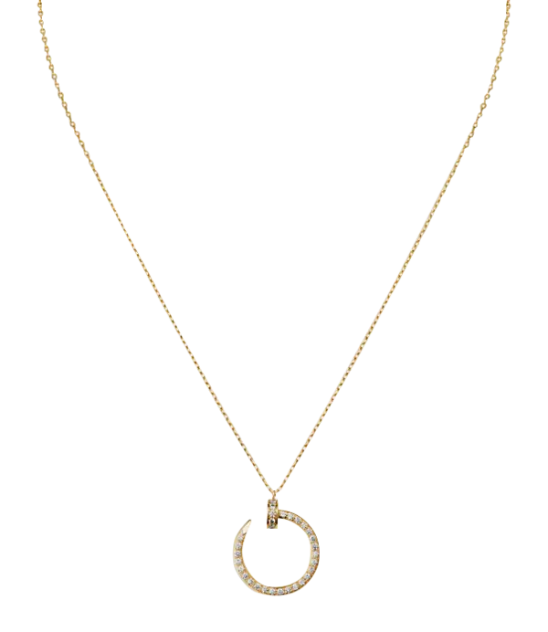 CARTIER Juste Un Clou Diamond Pendant Necklace - Yellow Gold