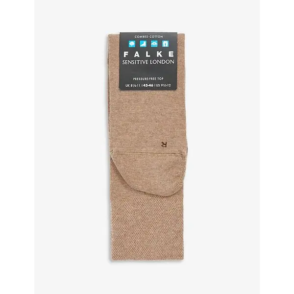 Falke Sensitive London Stretch Cotton-blend Socks - Nutmeg Mel