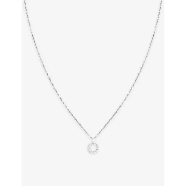 ASTRID & MIYU Initial Pendant Necklace - Rhodium