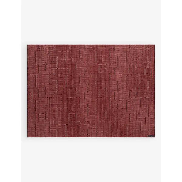 CHILEWICH Rectangle-shape Woven Bamboo Placemat 36cm X 48cm - Cranberry