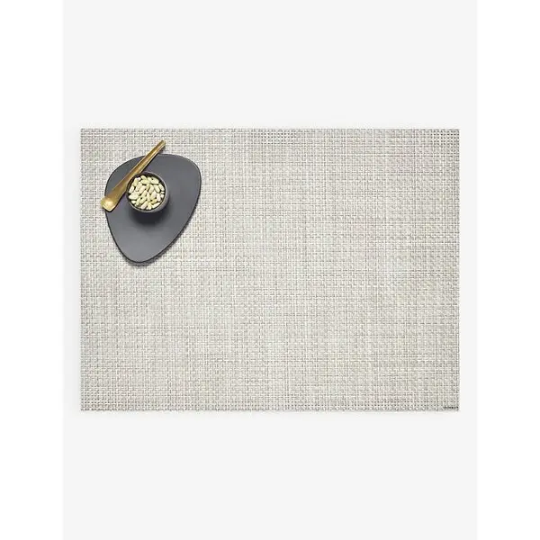 CHILEWICH Basketweave Square Placemat 36cm X 38cm - Natural