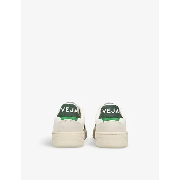 VEJA V-90 Logo-embroidered Leather Low-top Trainers - White/oth