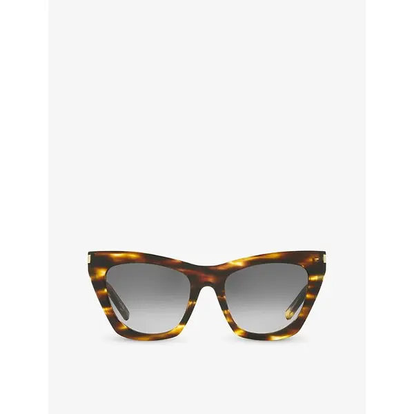 Saint Laurent Sl214 Cat-eye Sunglasses - Brown