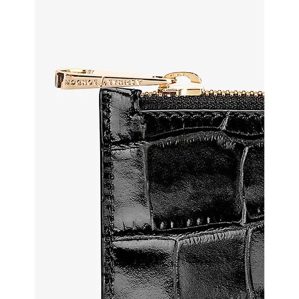 ASPINAL OF LONDON Croc-embossed Leather Pouch