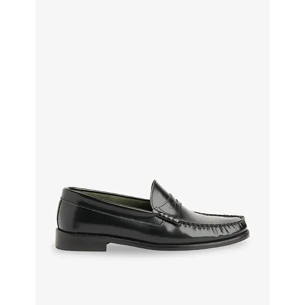 Whistles Manny Slip-on Leather Loafers - Black