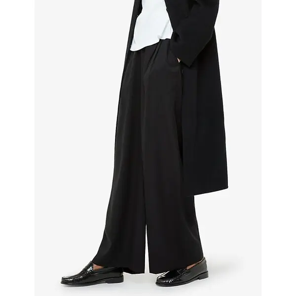 Whistles Manny Slip-on Leather Loafers - Black