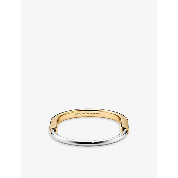 Tiffany & Co. Lock 18ct Yellow And White Gold Bangle - Yellow Gold