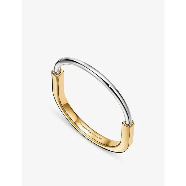 Tiffany & Co. Lock 18ct Yellow And White Gold Bangle - Yellow Gold