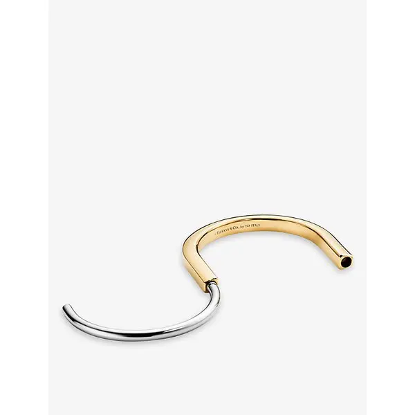 Tiffany & Co. Lock 18ct Yellow And White Gold Bangle - Yellow Gold