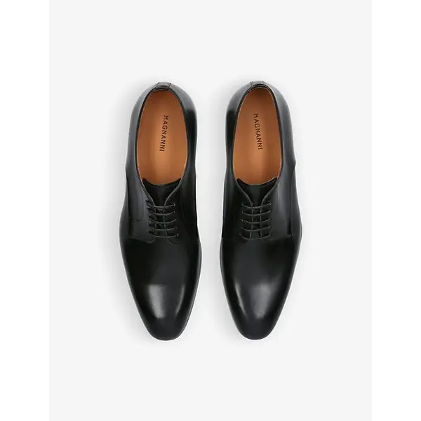 Magnanni Leather Derby Shoes - Black