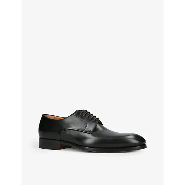 Magnanni Leather Derby Shoes - Black
