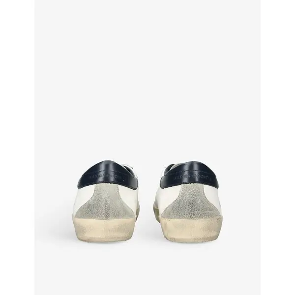 GOLDEN GOOSE Superstar Star-appliqué Leather Low-top Trainers - White/navy