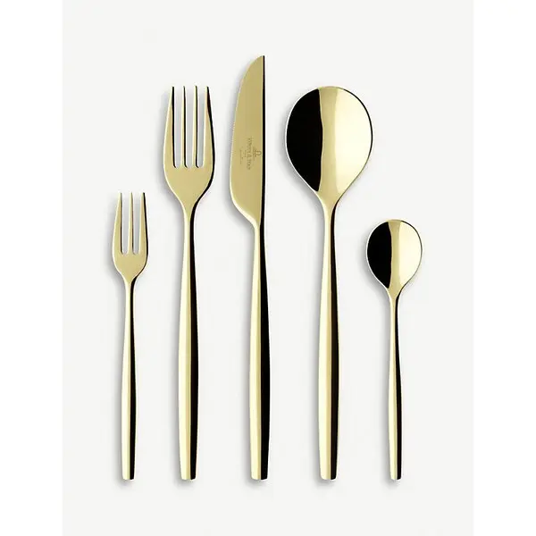 VILLEROY & BOCH Metrochic D'or -plated Stainless Steel 30-piece Cutlery Set - Gold