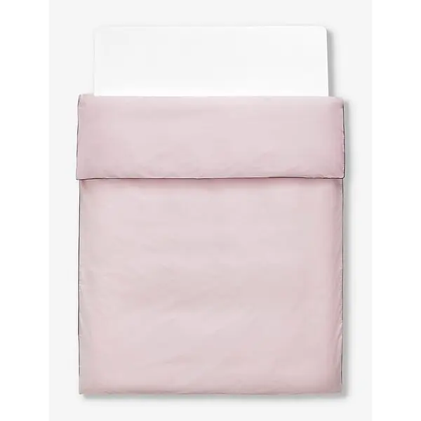 HAY Outline Contrast-trim Cotton Duvet Cover 200cm X 200cm - Soft Pink