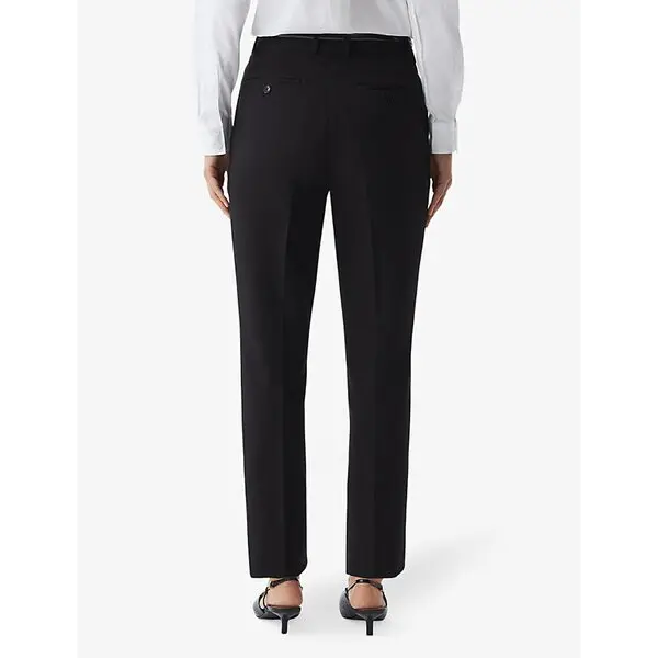 REISS Gabi Slim-leg Trousers - Black