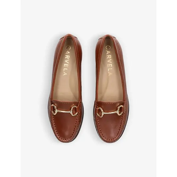 Carvela Horsebit-embellished Leather Loafers - Dk.brn Com