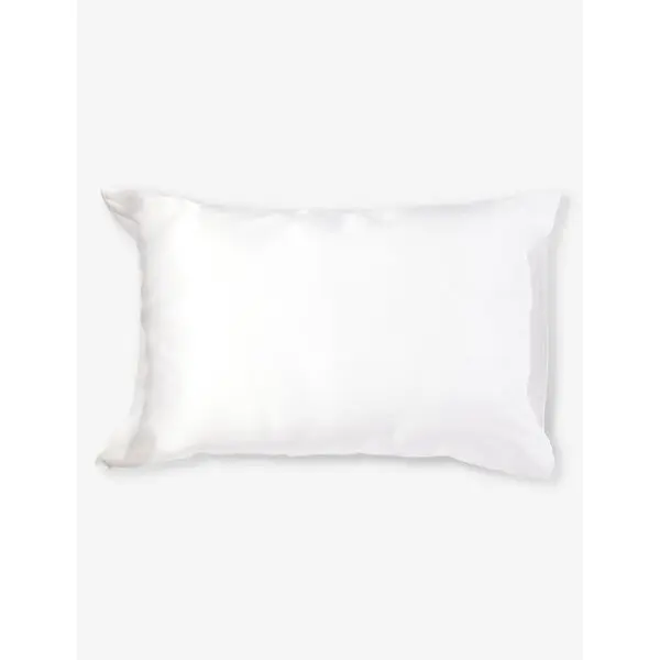 DROWSY SLEEP CO Brand-embroidered Silk Pillowcase - Ayoka Pearl