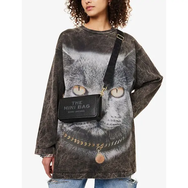 Marc Jacobs The Mini Leather Crossbody Bag - Black