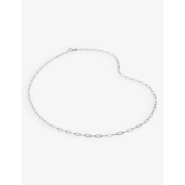 Monica Vinader Mini Paperclip Chain Necklace - Silver