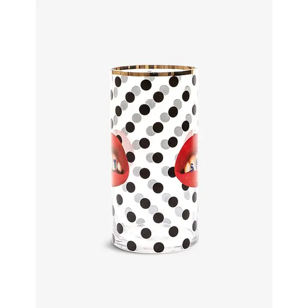 SELETTI Wears Toiletpaper Sh*t Pois Cylindrical Glass Vase 30cm - One-color
