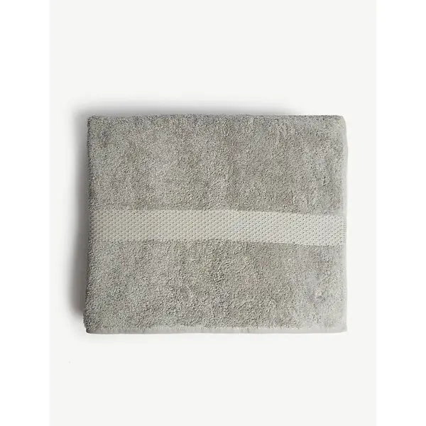 YVES DELORME Etoile Cotton Bath Towel 160cm X 92cm - Platine