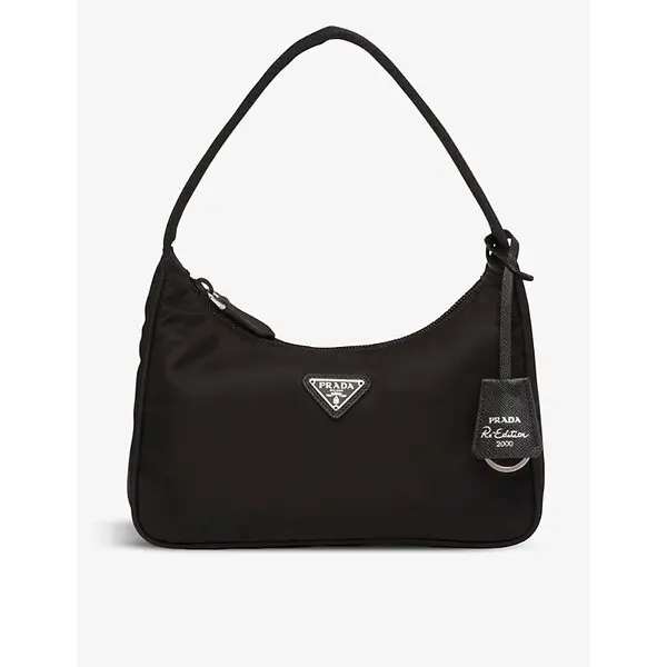 Prada Re-edition 2000 Nylon Shoulder Bag - Black